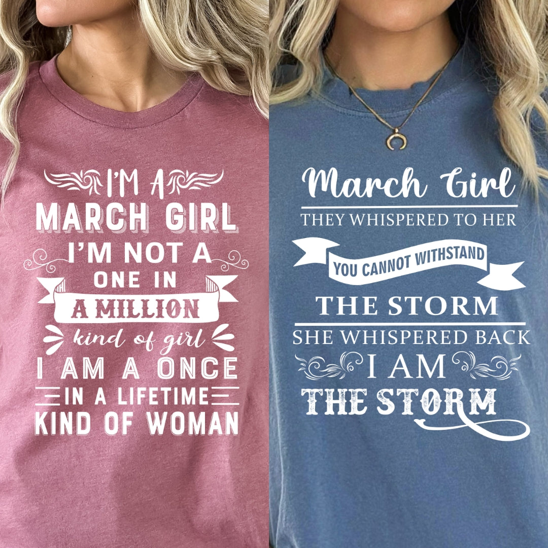 March Combo (Once In Lifetime And I Am Storm ) Combo Pack – LA Shirt ...