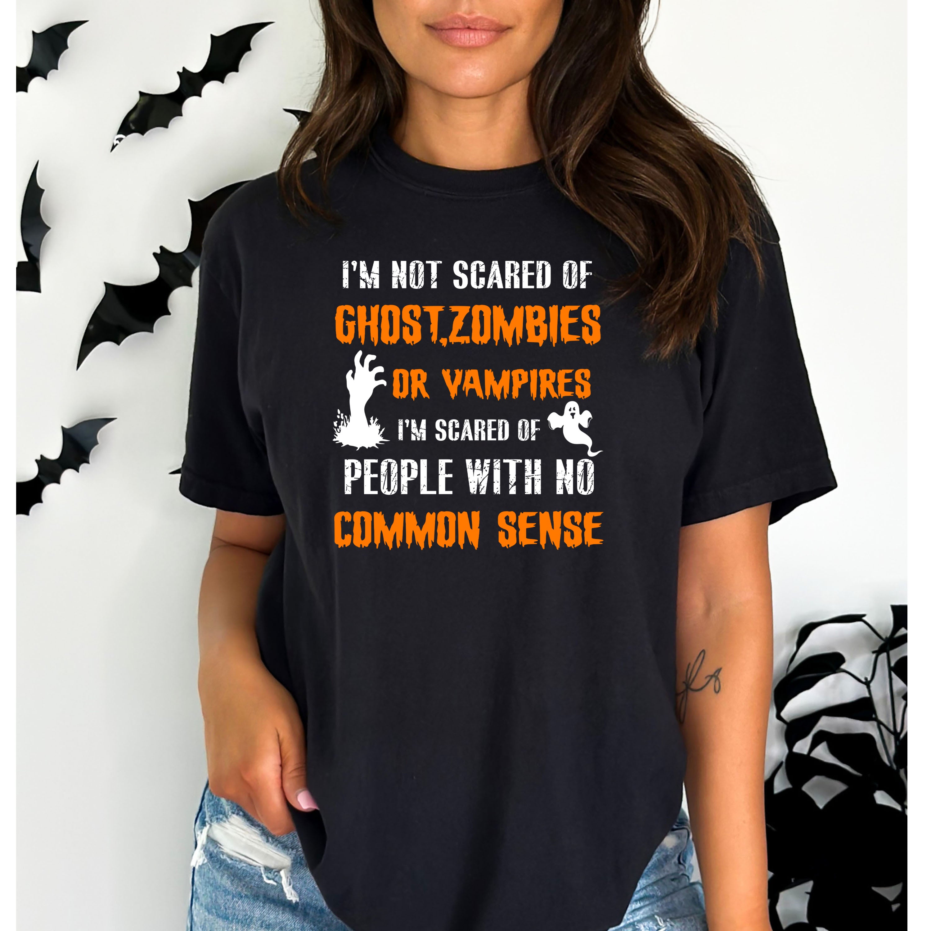 I'm Not Scared Of Ghost And Zombie - Bella canvas – LA Shirt Company
